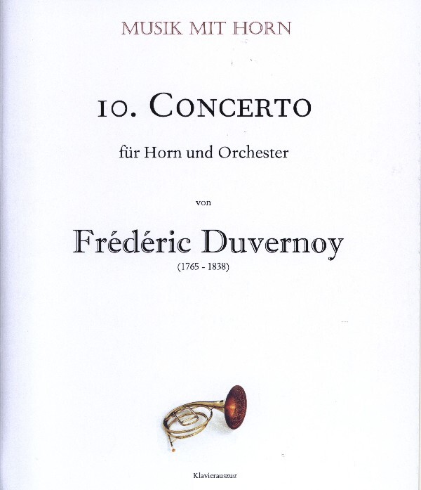 Duvernoy, Frederic - 10. Concerto für Horn und Orchester für Horn ...