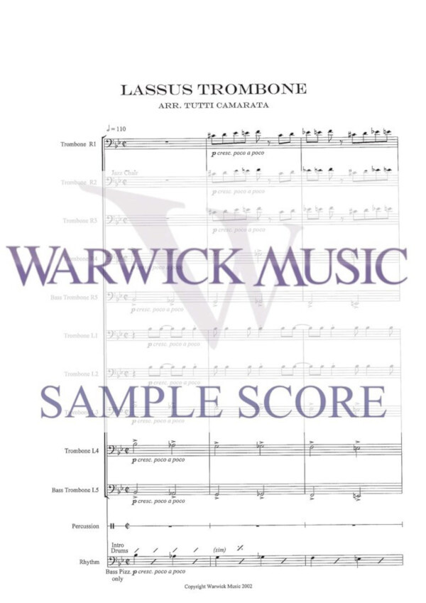 Camarata, Tutti (arr.) - Lassus Trombone für 10 Posaunen + Rhythm Section | Blechbläsersortiment ...