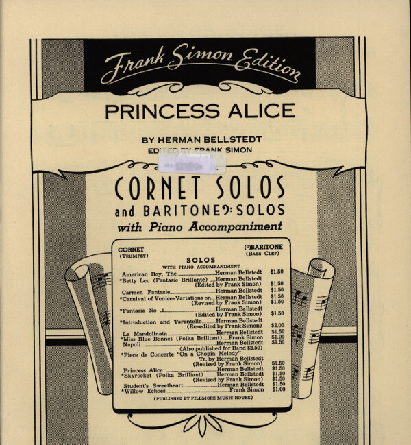 Bellstedt, Herman (Simon) - Princess Alice für Trompete + Klavier ...