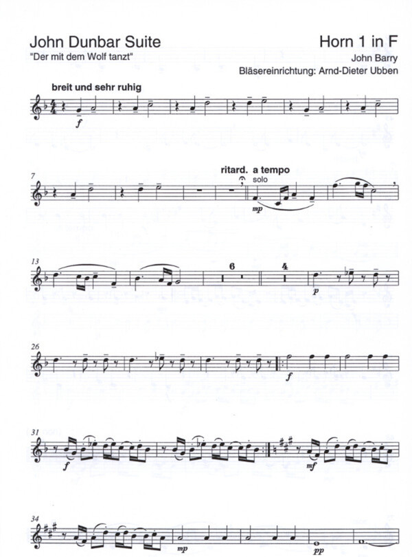 Barry, John (Ubben) - John Dunbar Suite (aus dem Film 'Der mit dem Wolf ...
